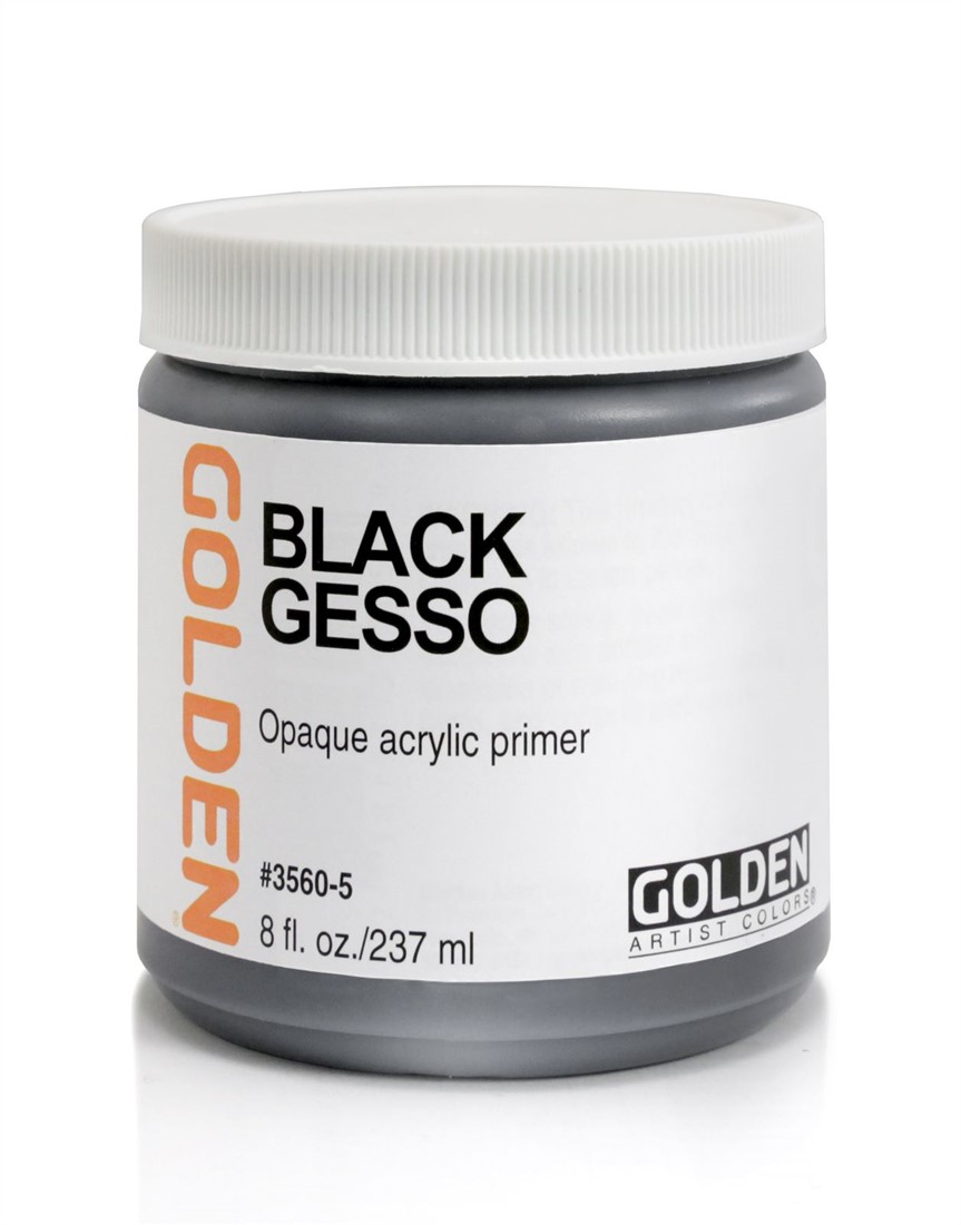 Golden gesso primer zwart - 237 ml. Martin Brinkhuis