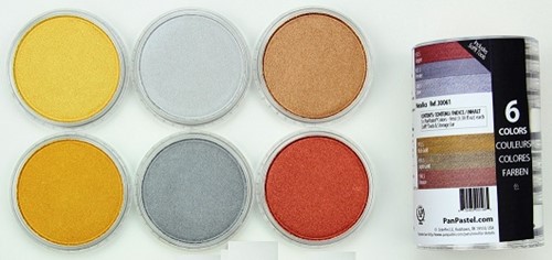Panpastel color set - set 6 metallic kleuren Martin Brinkhuis